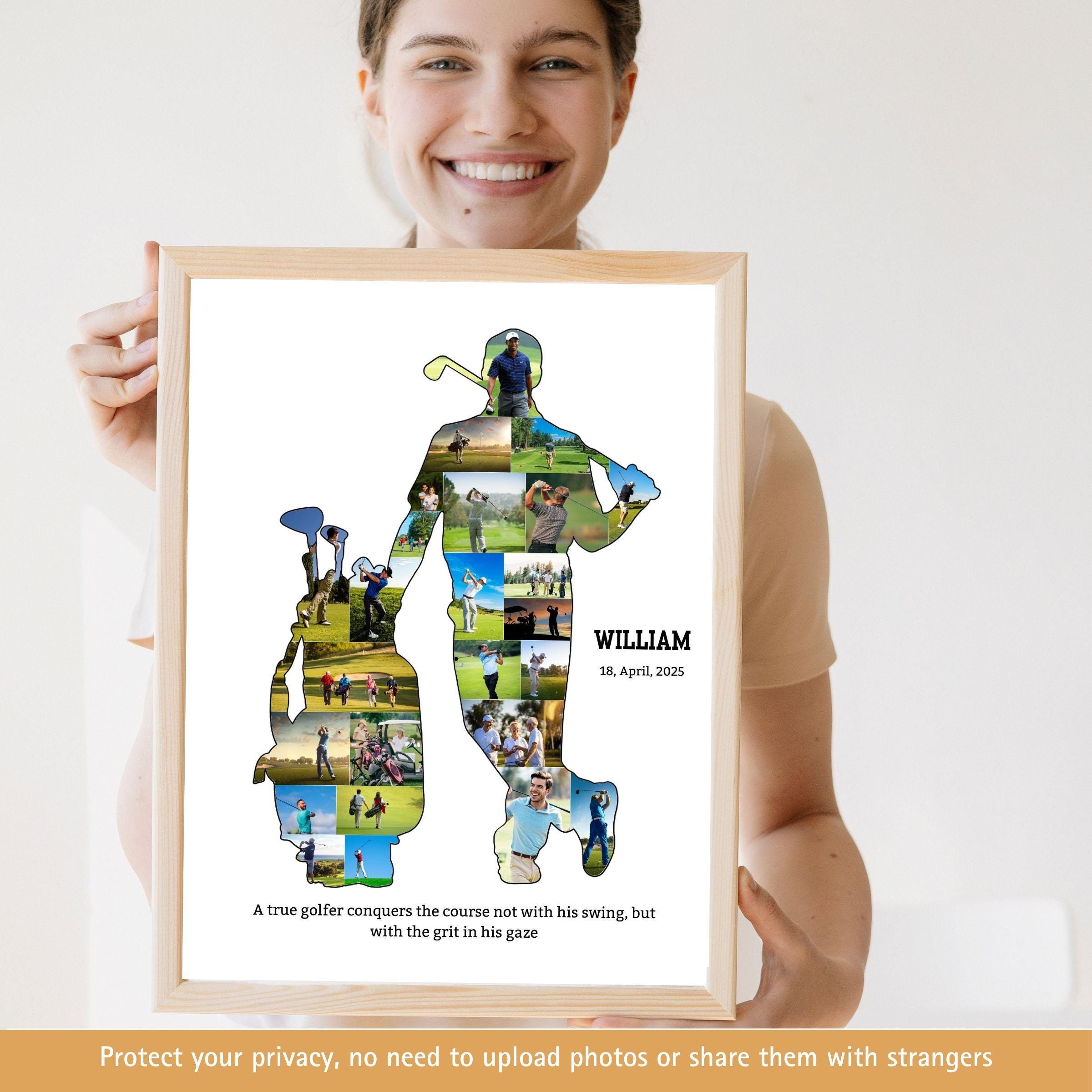 Custom Golf Photo Collage Personalized Golf Gifts for Male Golf Player ...