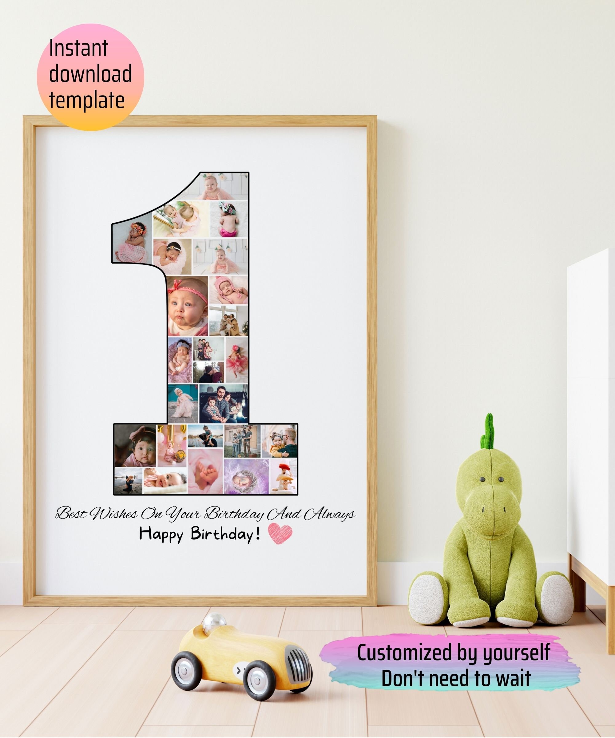 Custom 1st Birthday Photo Collage Personalized 1st Picture - Etsy