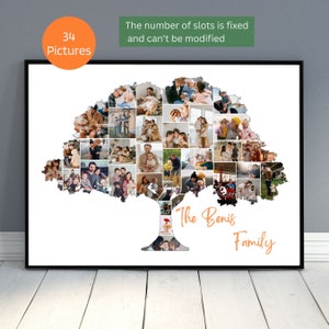 Custom Family Tree Collage Template Editable Personalized Family Tree ...