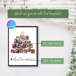 Christmas Tree Shape Collage Template Custom Christmas Photo Collage ...