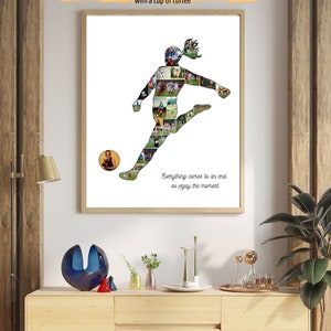 Custom Football Photo Collage Template Gifts for Soccer Women - Etsy