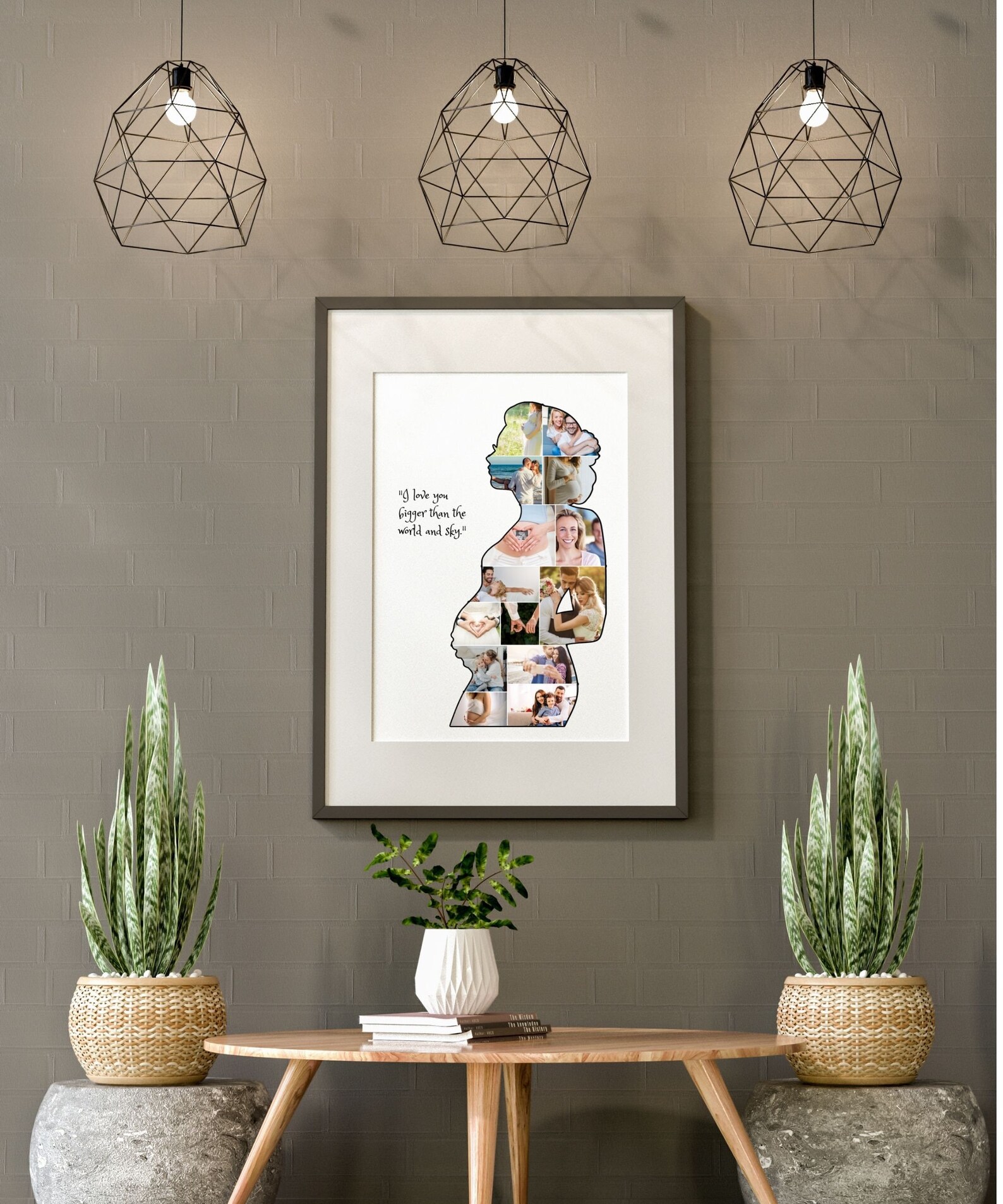 Custom Pregnancy Woman Collage Template Pregnancy Gift for - Etsy