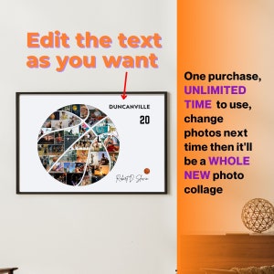 Custom Basketball Photo Collage Template Personalized Basketball Gifts ...