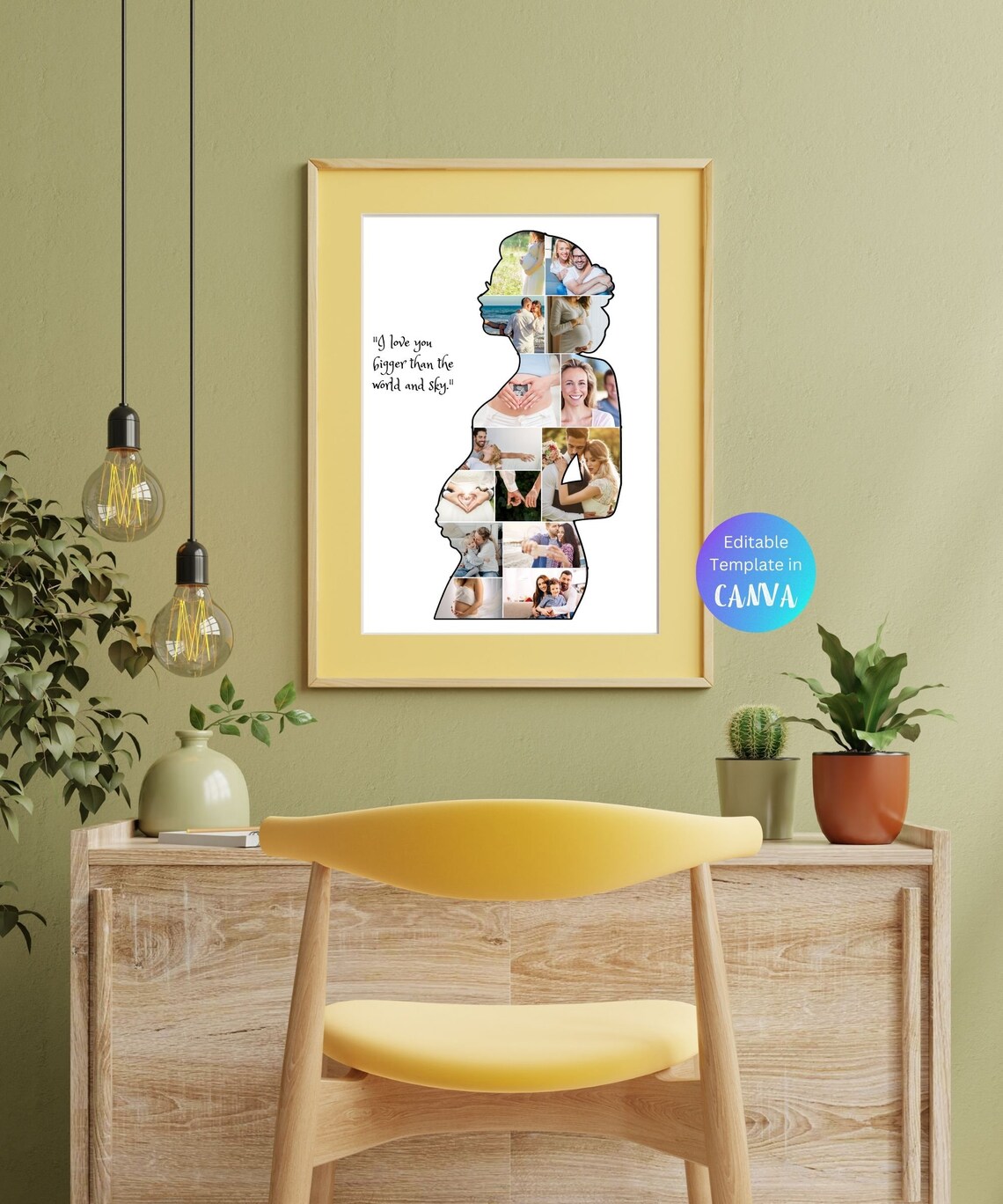 Custom Pregnancy Woman Collage Template Pregnancy Gift for - Etsy