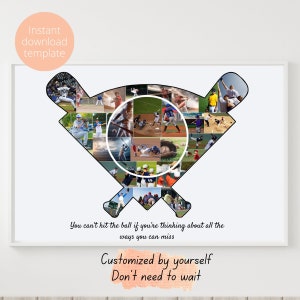 Custom Baseball Photo Collage Template, Personalized Baseball Photo ...