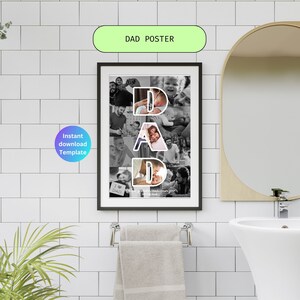 Custom DAD Photo Collage Template Personalized Father's Day Gift for ...