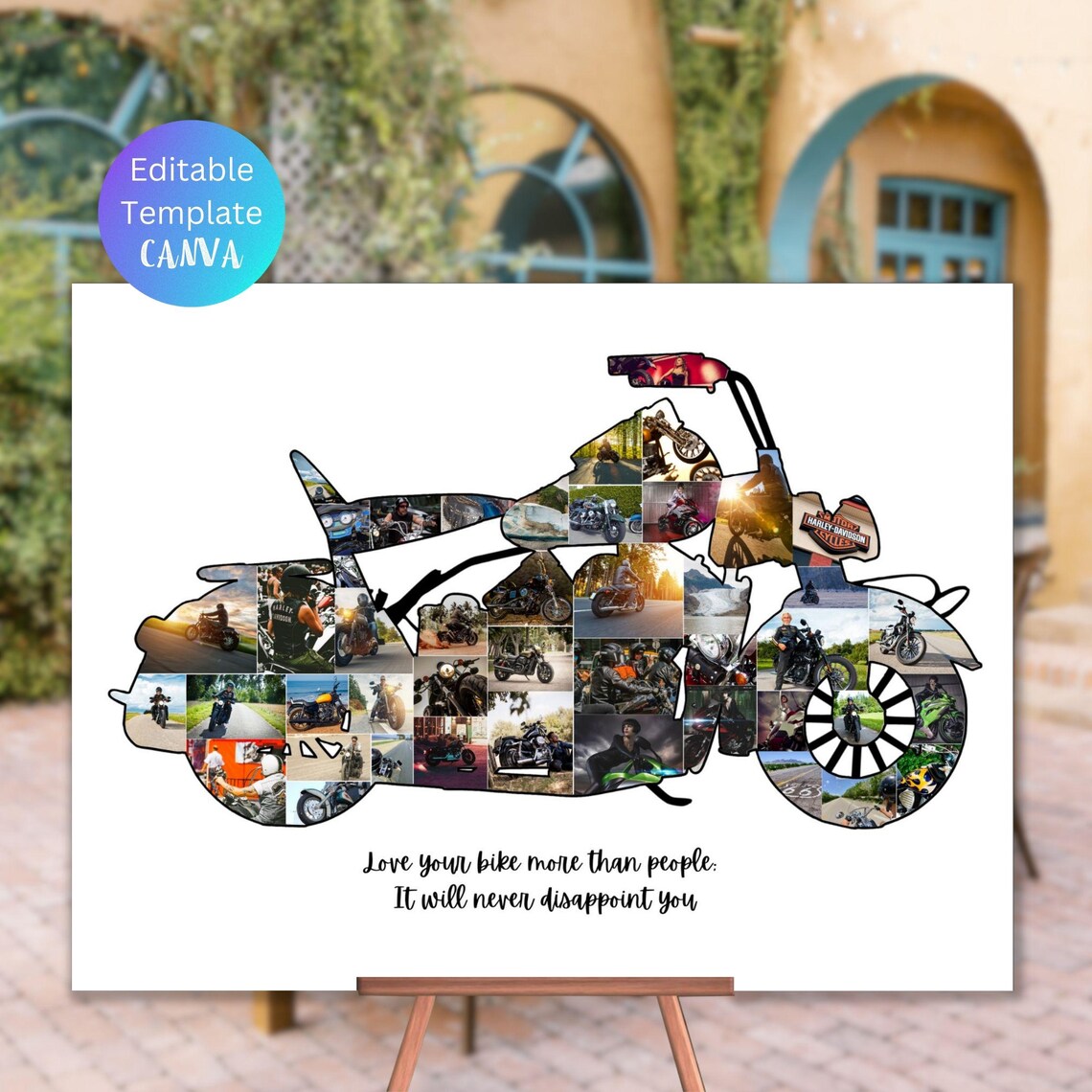Custom Harley Davidson Gift Motorcycle Photo Collage Template Gift for ...