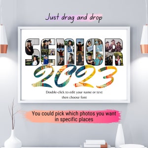 Custom Senior 2023 Photo Collage Template, Personalized Graduate High ...