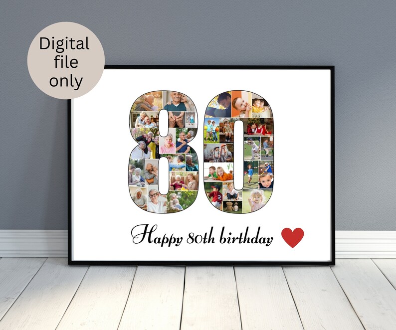 Custom Any Number Photo Collage Printable Collage - Etsy