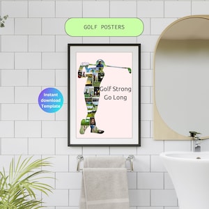 Custom Golf Photo Collage Template Personalized Golf Gifts for Men ...