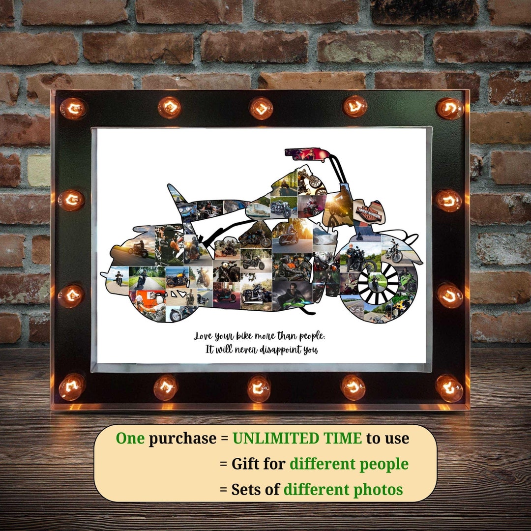 Custom Harley Davidson Gift Motorcycle Photo Collage Template Gift for ...