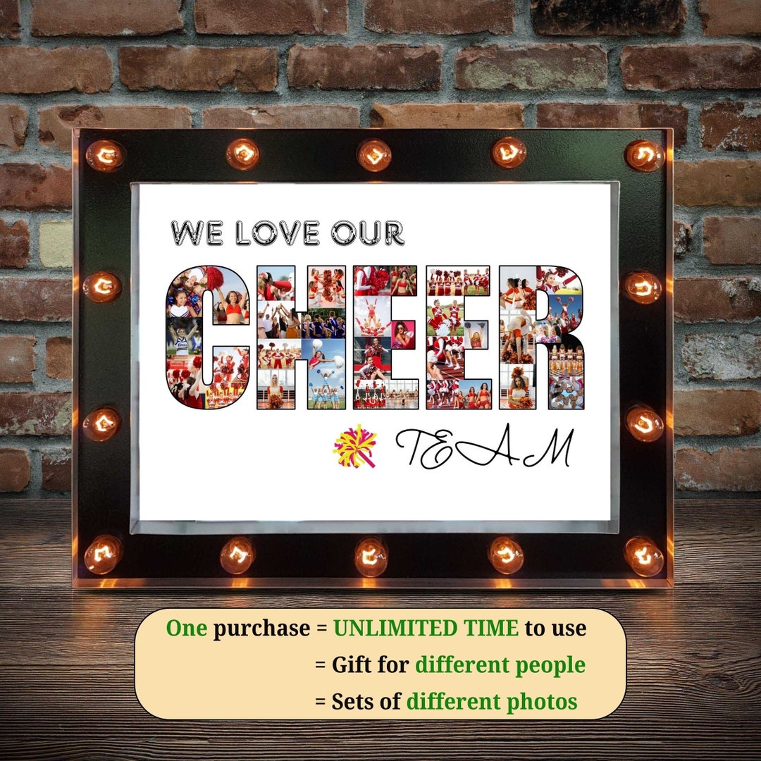 Custom Cheer Collage Template Cheer Team Photo Collage Personalized ...