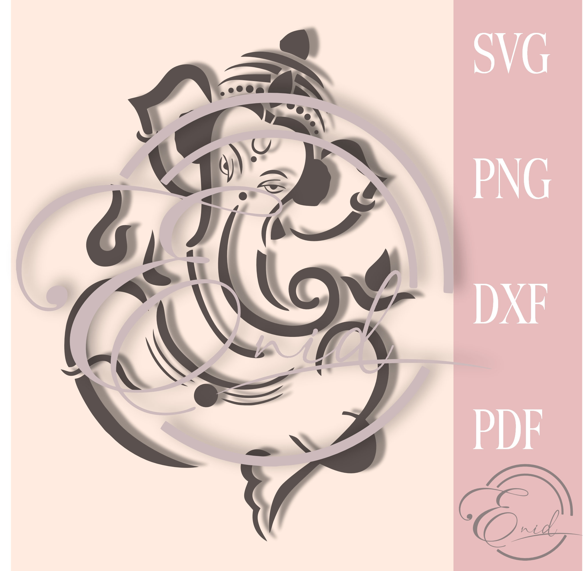 Stencil Design Cut Out Ganesh SVG / DXF and PNG File - This Design Can ...