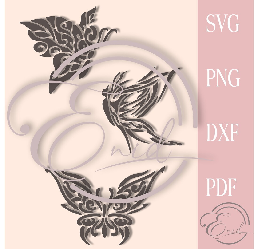 Stencil Design Cut Out Magic Butterfly SVG / DXF and PNG File - This ...
