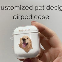 Custom Pet AirPod Pro Case • Personalized Dog Portrait Airpods • Dog ...