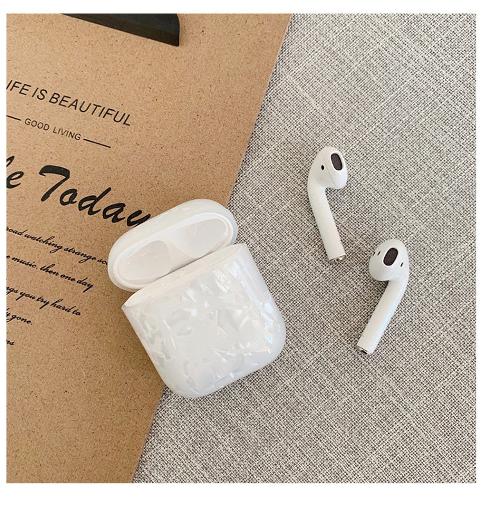 Shell Pattern Airpod Cover Cases/customized Name Apple Airpods - Etsy
