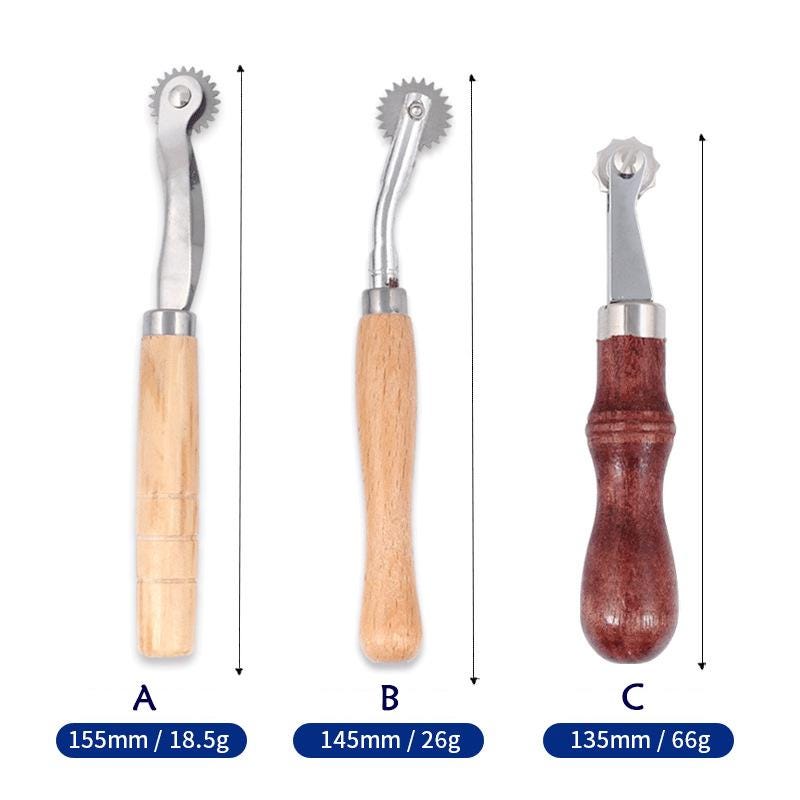 Interchangeable Rollers Wooden Handle Scribing Wheel Presser Wheel ...