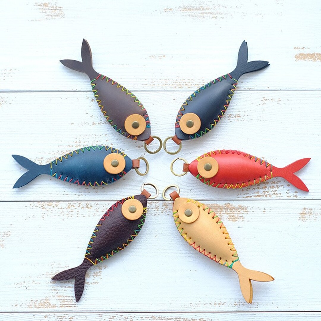 DIY Fish Keychain Leather Die Cutting-handmade Pendant Steel Rule Metal ...