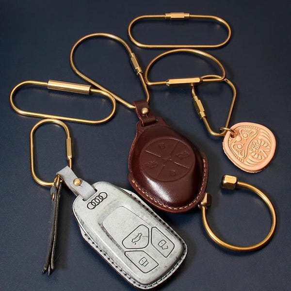 Brass Keychain - Etsy