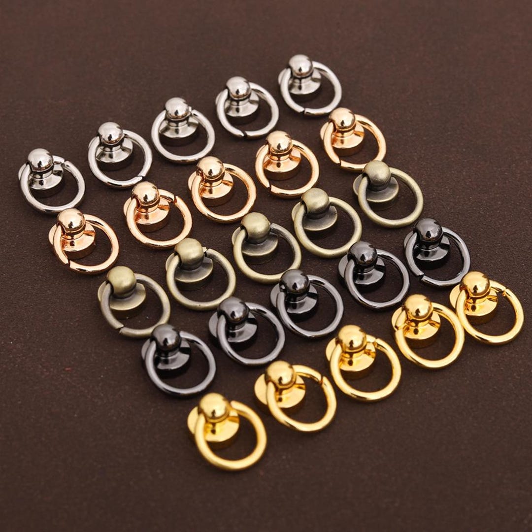 Glossy Buttons With Loops, Leather Bucket Staples, Leather Bag Buttons ...