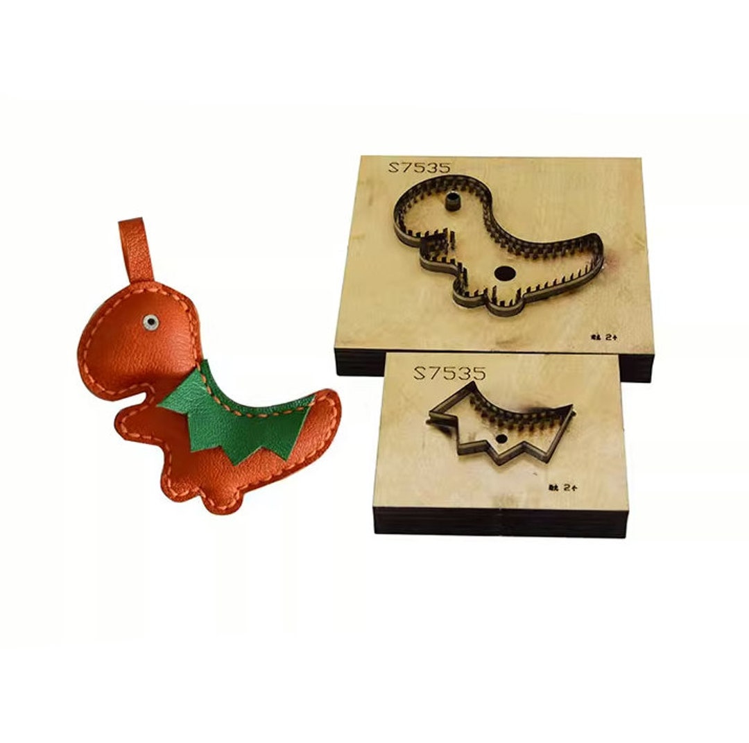 Dinosaurs Keychain Leather Die Cut-diy Animal Leather Handmade Metal ...