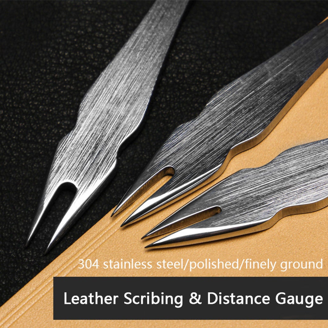 New Leather Scribing, Stainless Steels Distance Gauge, Leather Edge ...