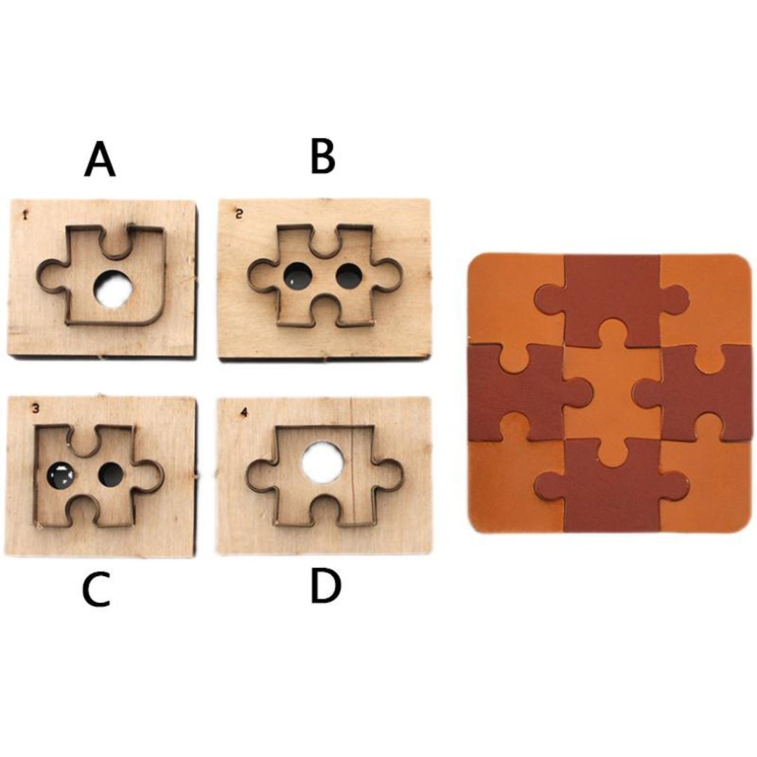 Handmade Puzzle Coaster Design Leather Cutting Die-custom Steel Rule ...
