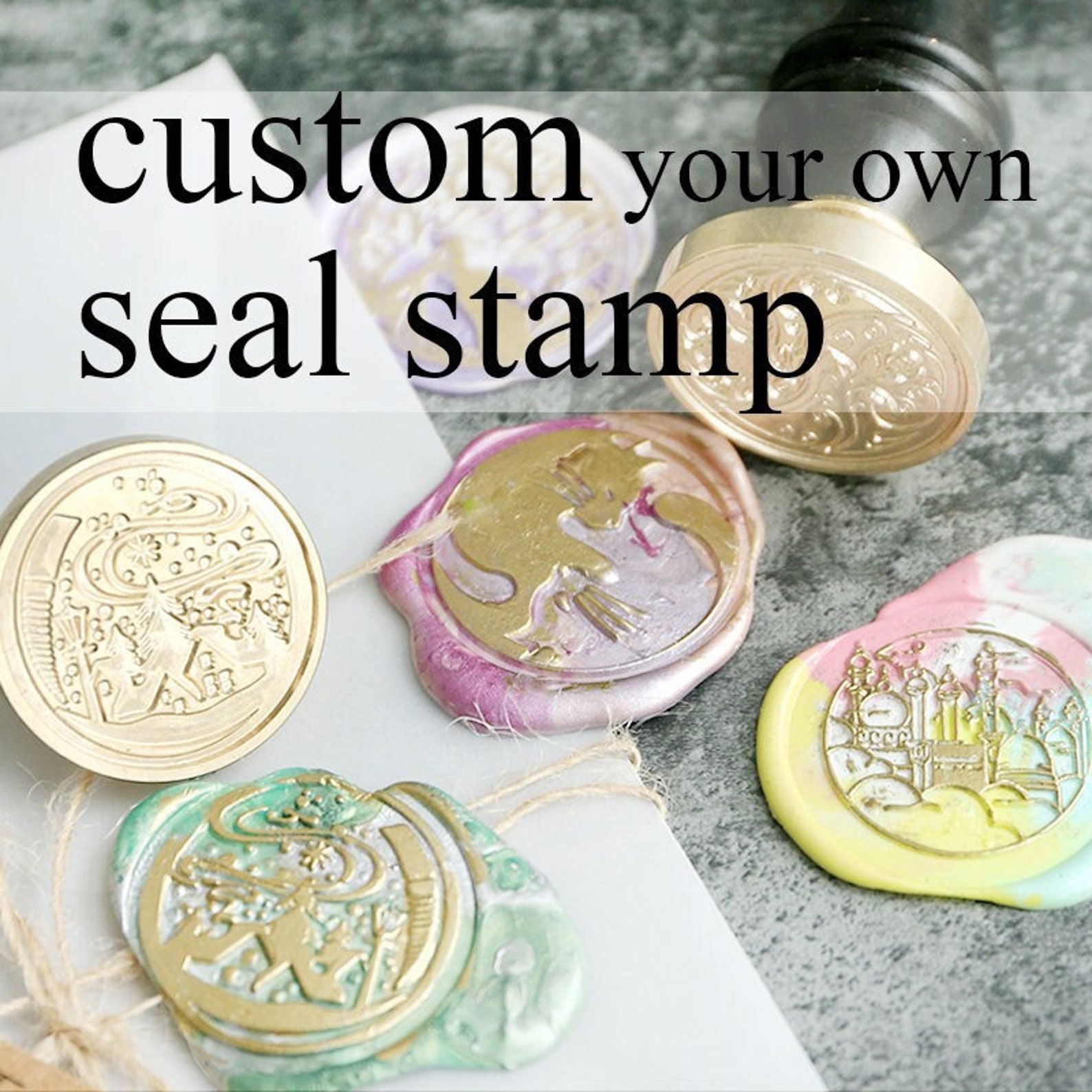 Key Wax Seal Stamp-personalized Wedding Initials Wax Seal Stamp-wedding ...
