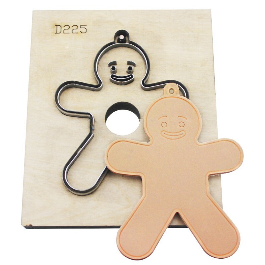 Christmas Gingerbread Man Leather Punch Die Cut With Indentation-steel ...