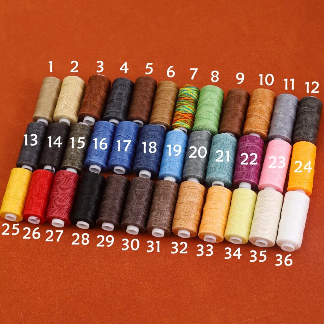 0.8mm 50 Meters Flat Waxed Thread for Hand Sewing, Polyester Flat Waxed ...