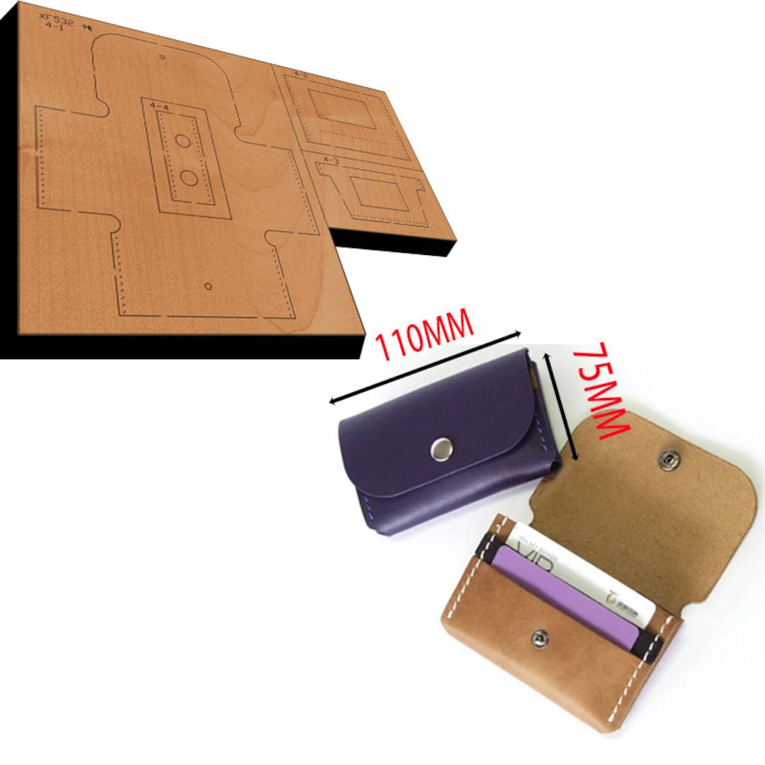 Custom Leather Die Cut, DIY Card Holder Cut Die, Steel Rule Metal Die ...