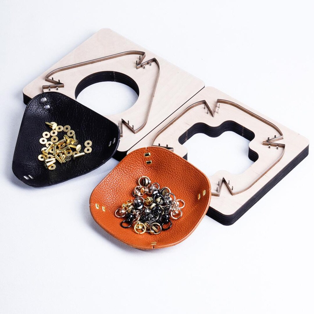 Square/triangle Leather Desk Organizer Tray Cutting Die-diy Storage ...