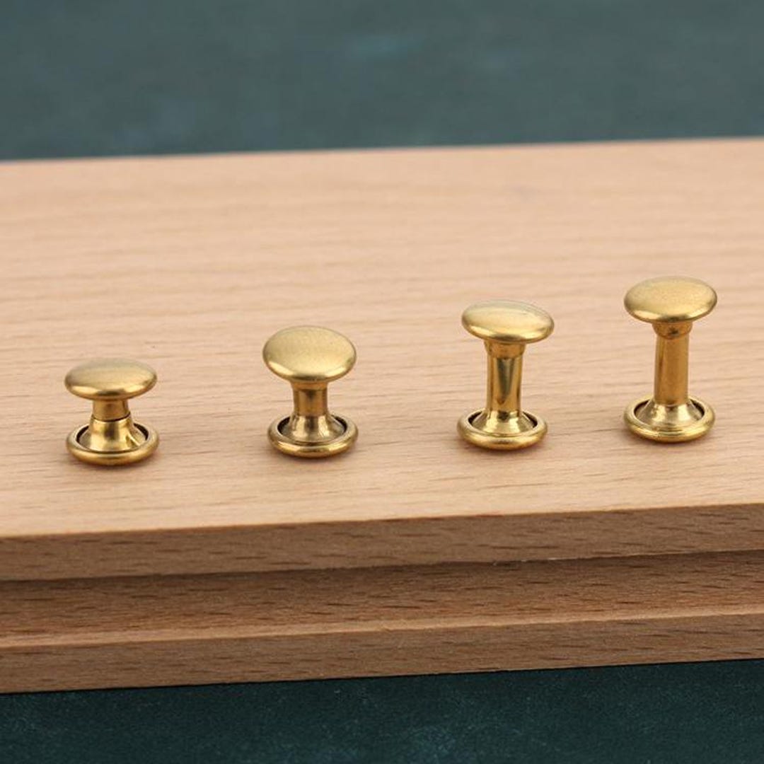 Double-sided Brass Rivets, Flat Rivets, Belt Stud, Leather Bucket ...