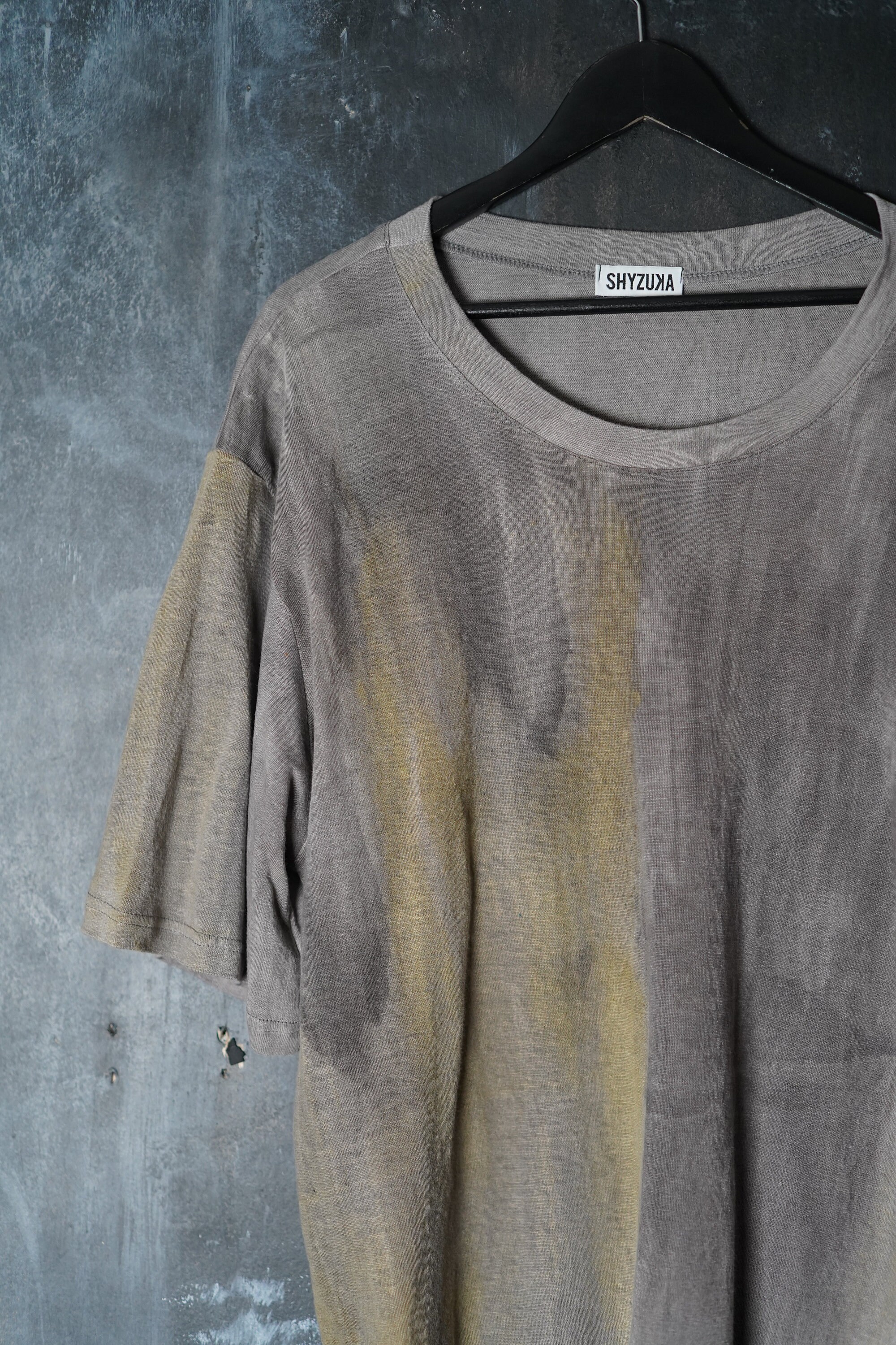 Hand Painted Linen T-shirt / Naturally Dyed Linen Tee / Oversized Linen ...