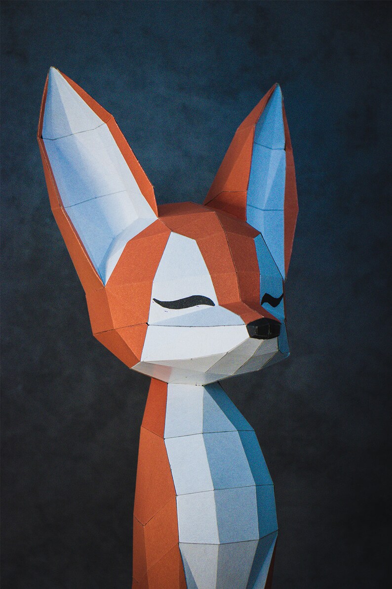 Fox Papercraft DIY Pepakura Origami Template Low Poly - Etsy