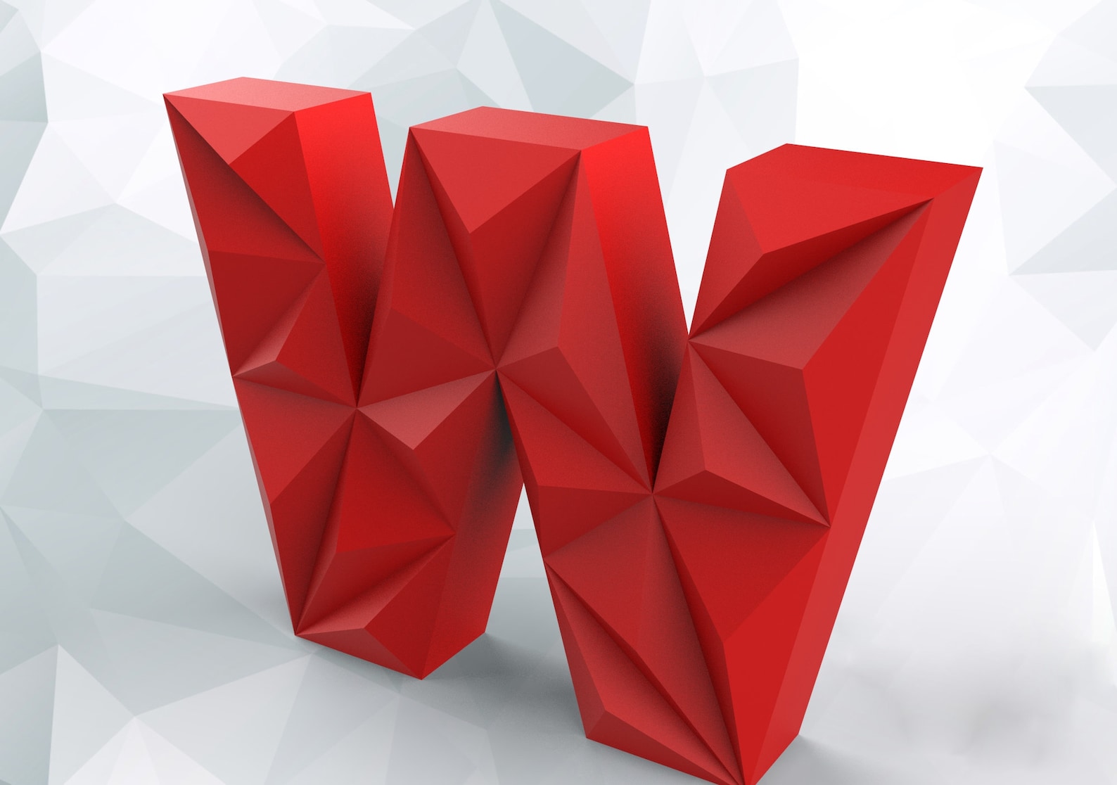 Papercraft Letter W 3D DIY Pepakura Origami Paper Low Poly | Etsy