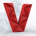 Papercraft Letter V 3D DIY Pepakura Origami Paper Low Poly - Etsy