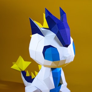 Dragon PDF Template Pepakura Papercraft Origami - Etsy