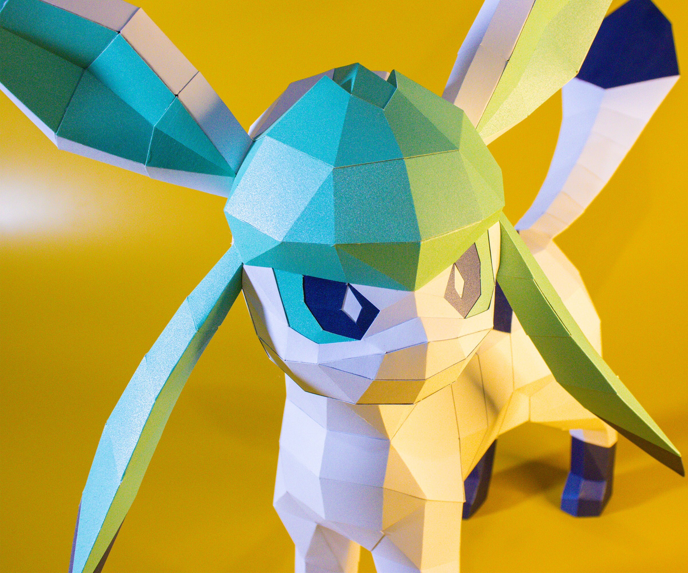 Pokemon Glaceon Eevee Evolution 3D Papercraft PDF, Templates, DIY ...