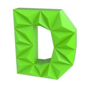 Papercraft Letter D 3D DIY Pepakura Origami Paper Low Poly - Etsy
