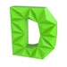 Papercraft Letter D 3D DIY Pepakura Origami Paper Low Poly - Etsy