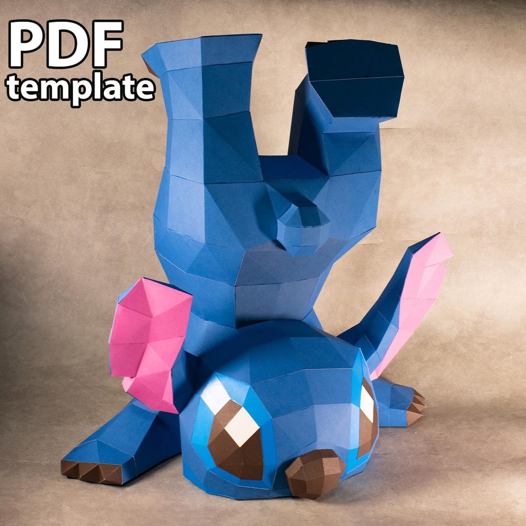 Stitch Pepakura, Paper Craft, PDF Template, DIY, Digital Download - Etsy
