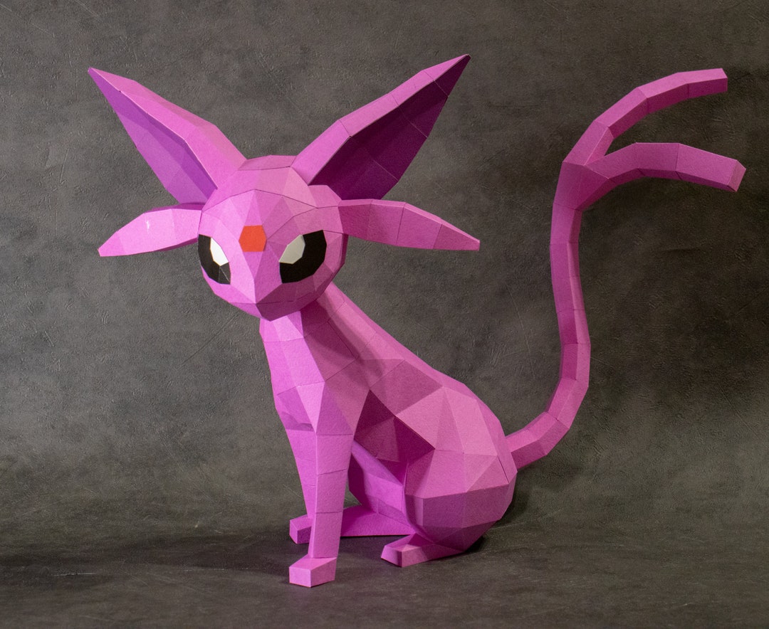 Pokemon Espeon Eevee Evolution 3D Papercraft PDF, SVG Templates for ...