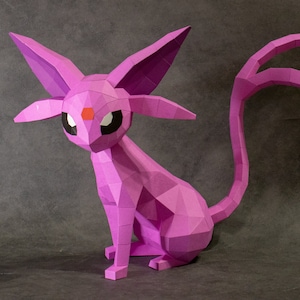 Pokemon Espeon Eevee Evolution 3D Papercraft PDF, SVG Templates for ...