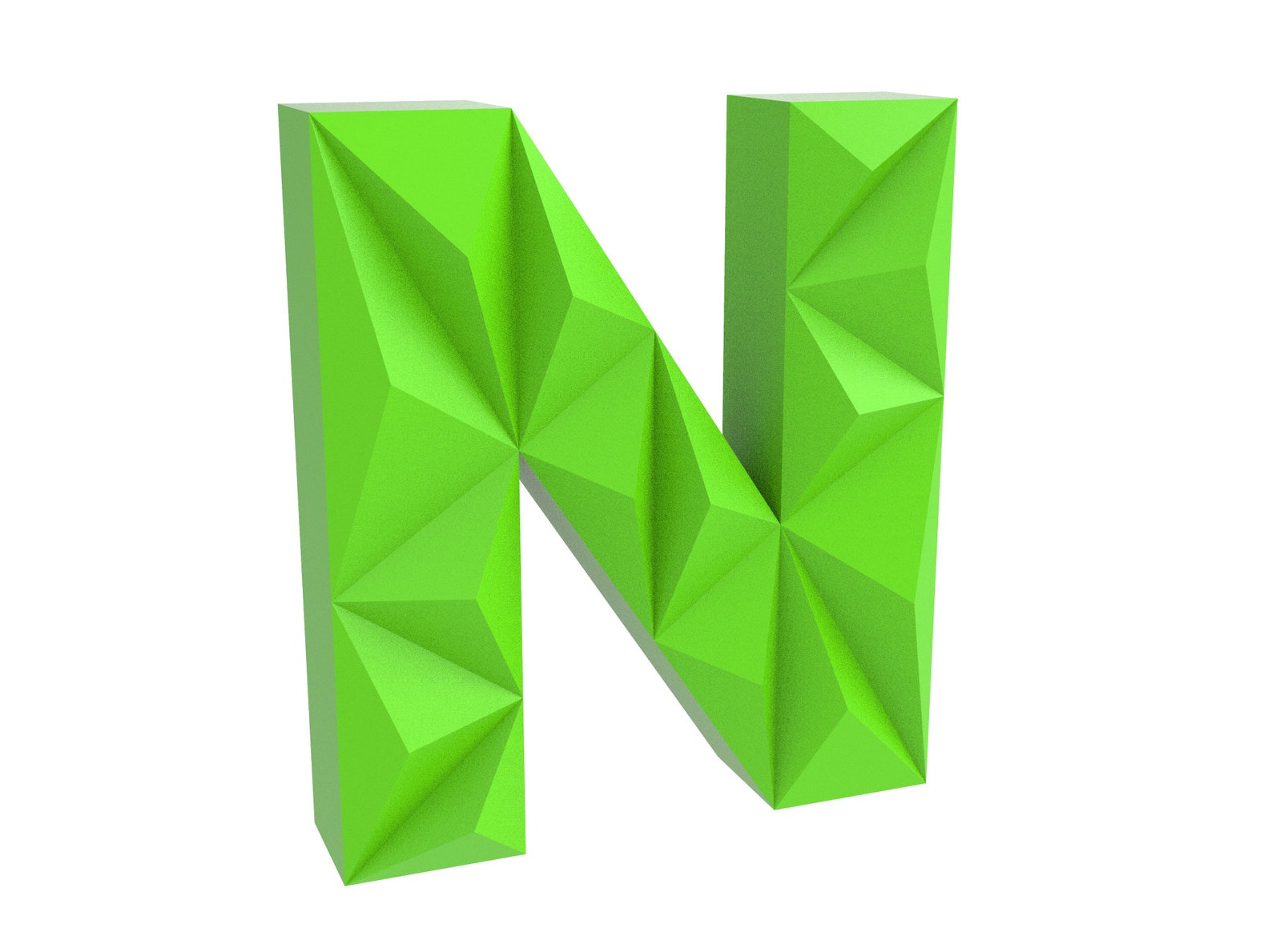 Papercraft Letter N 3D DIY Pepakura Origami Paper Low Poly - Etsy
