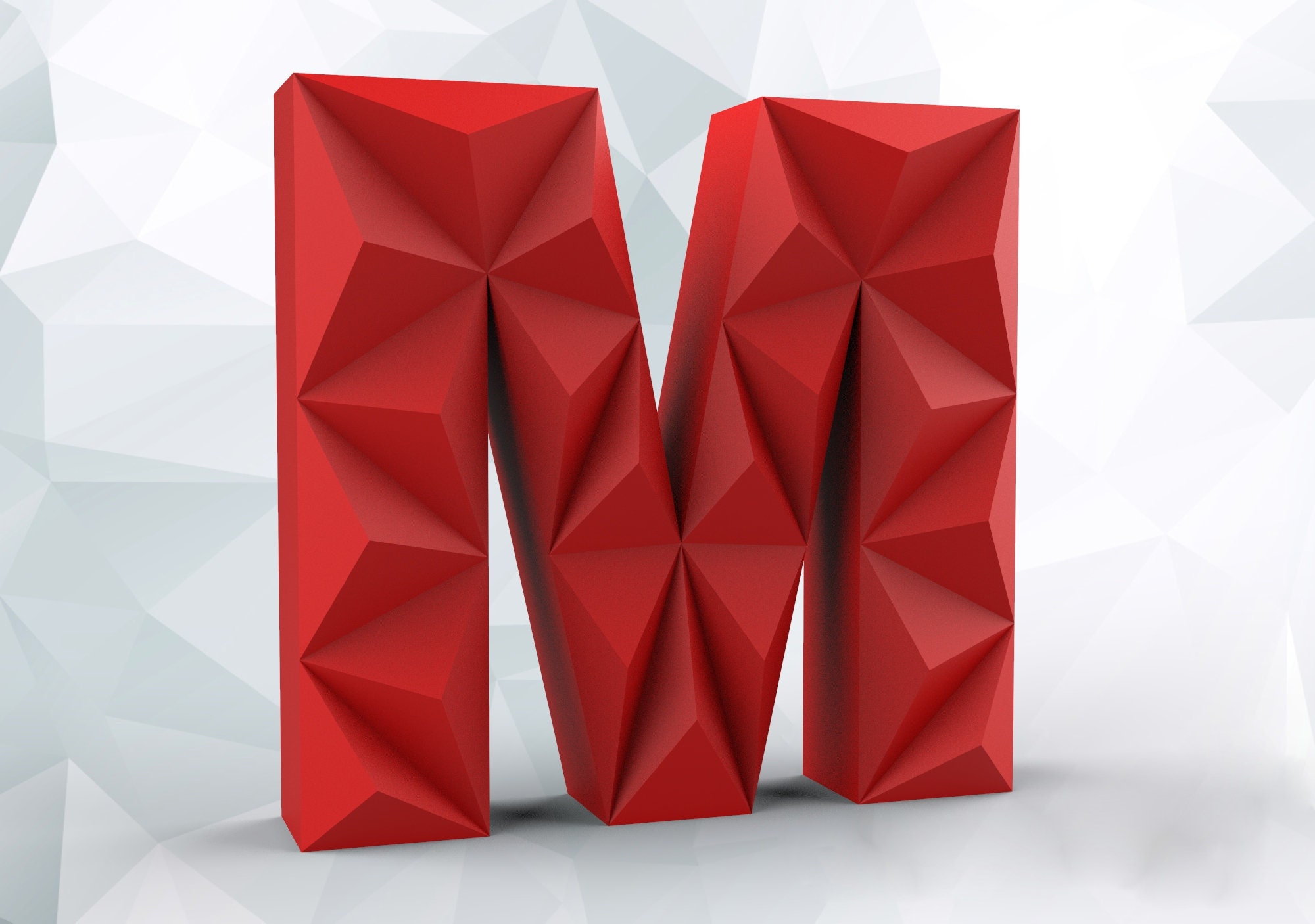 Papercraft Letter M 3D DIY Pepakura Origami Paper Low Poly - Etsy UK