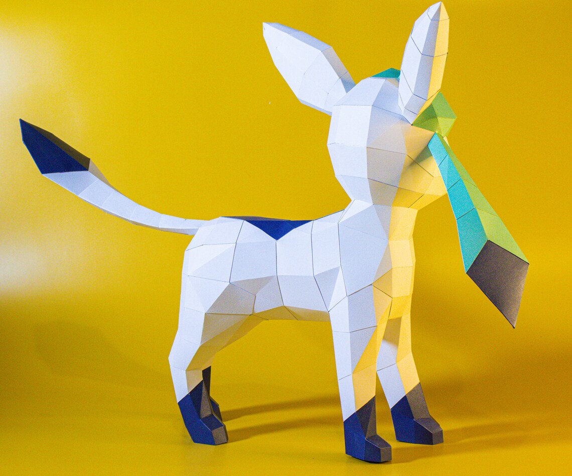 Pokemon Glaceon Eevee Evolution 3D Papercraft PDF, Templates, DIY ...