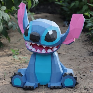 Stitch Paper Craft, Digital Template, Origami, PDF Download DIY, Low ...