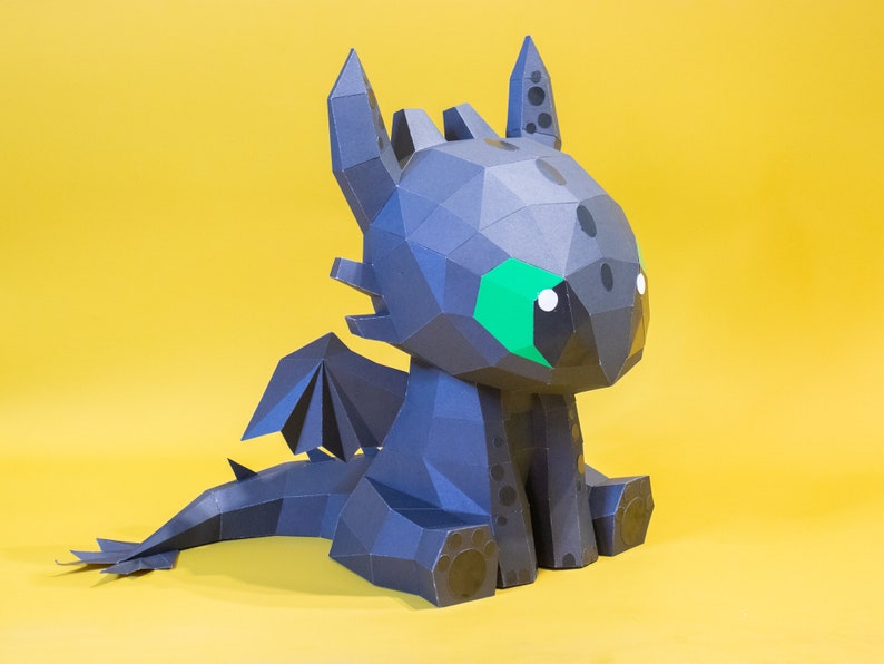 Night fury Dragon SVG cricut papercraft DIY pepakura origami - Etsy España