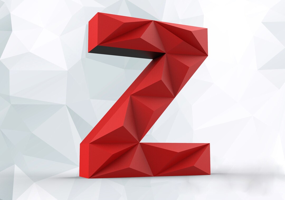 Papercraft Letter Z 3D DIY Pepakura Origami Paper Low Poly - Etsy
